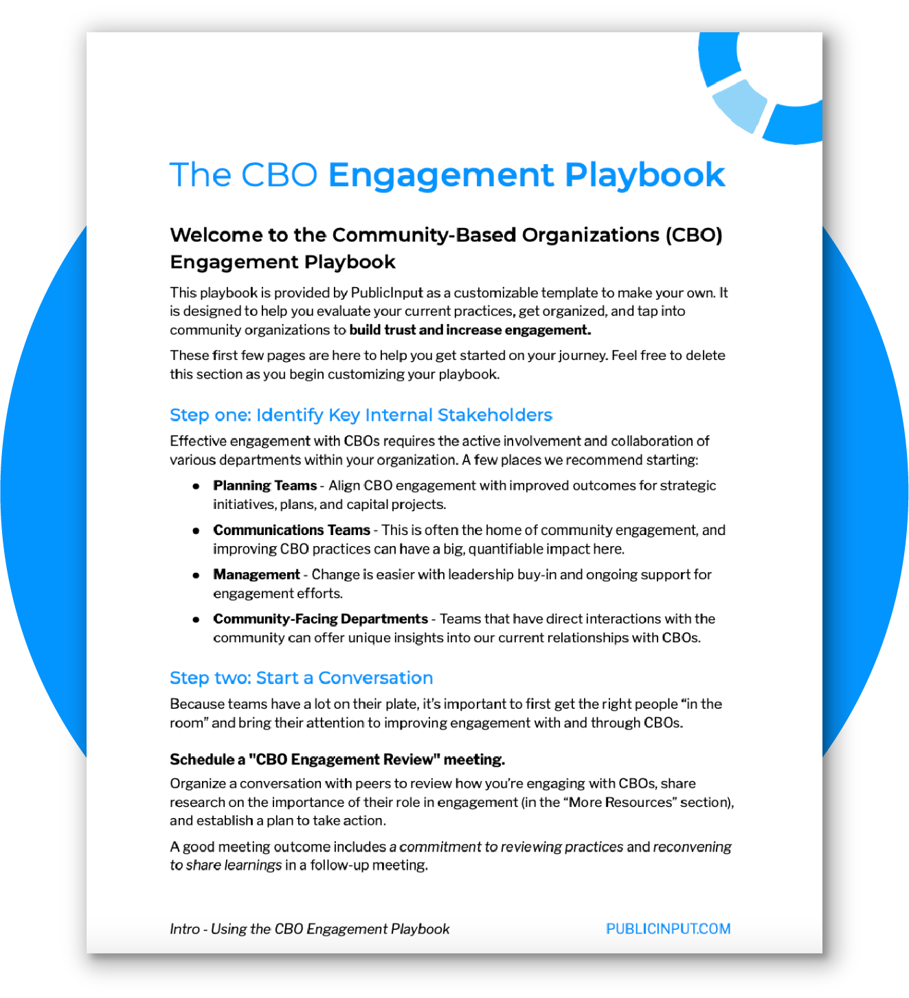 Community-Based Organizations Engagement Playbook
